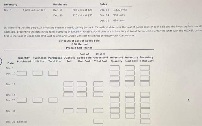 Solved a. Assuming that the perpetual inventory system is | Chegg.com