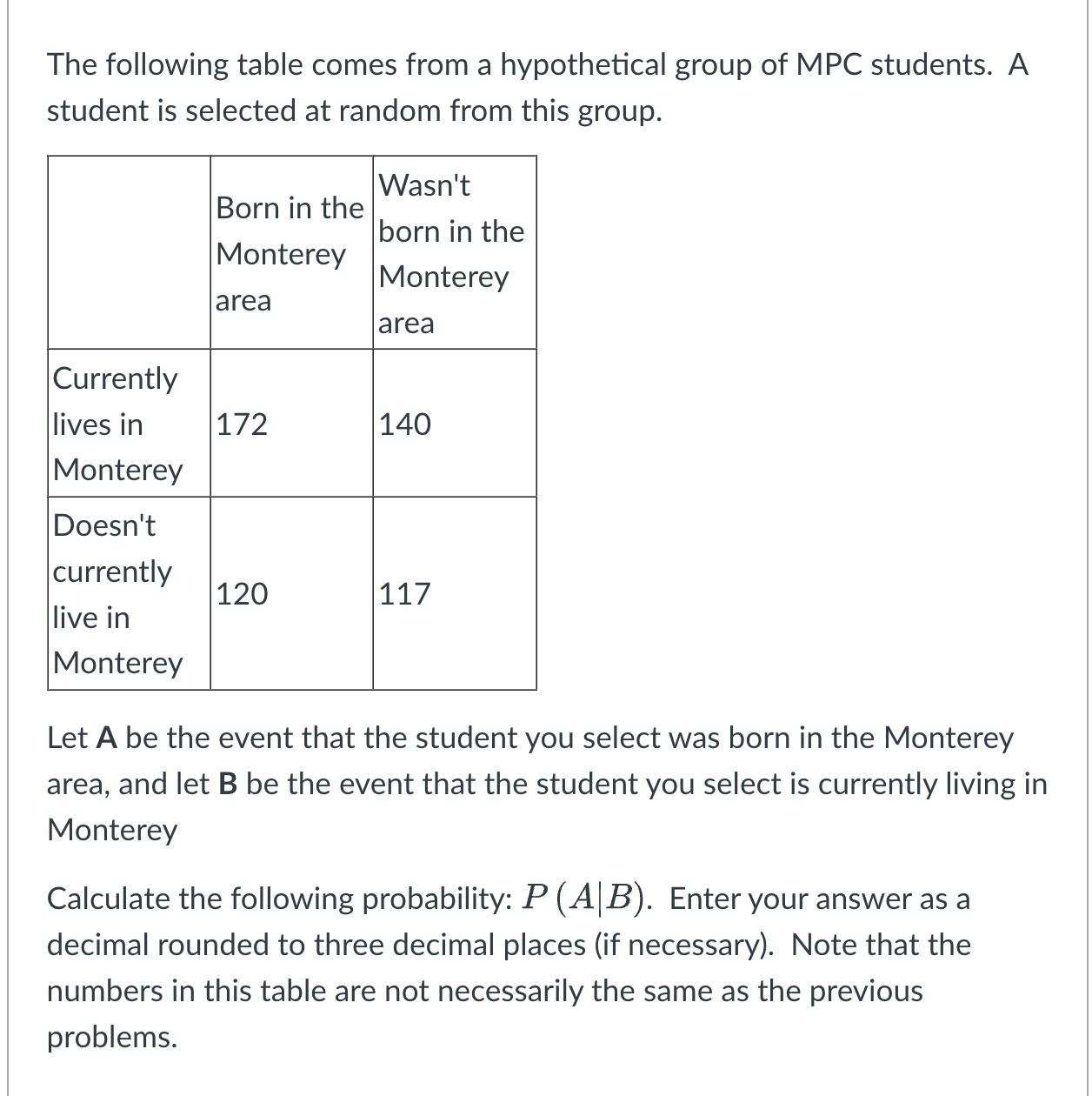Solved The following table comes from a hypothetical group | Chegg.com