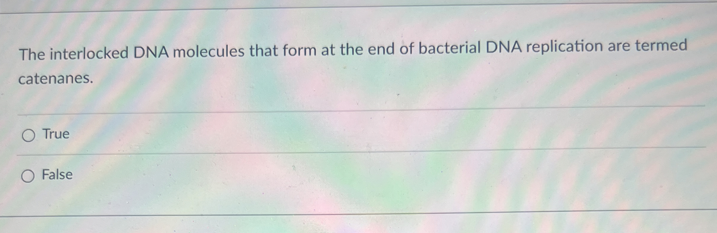 Solved The interlocked DNA molecules that form at the end of | Chegg.com