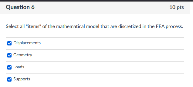 Solved Question 610ptsSelect all "items" of the mathematical | Chegg.com