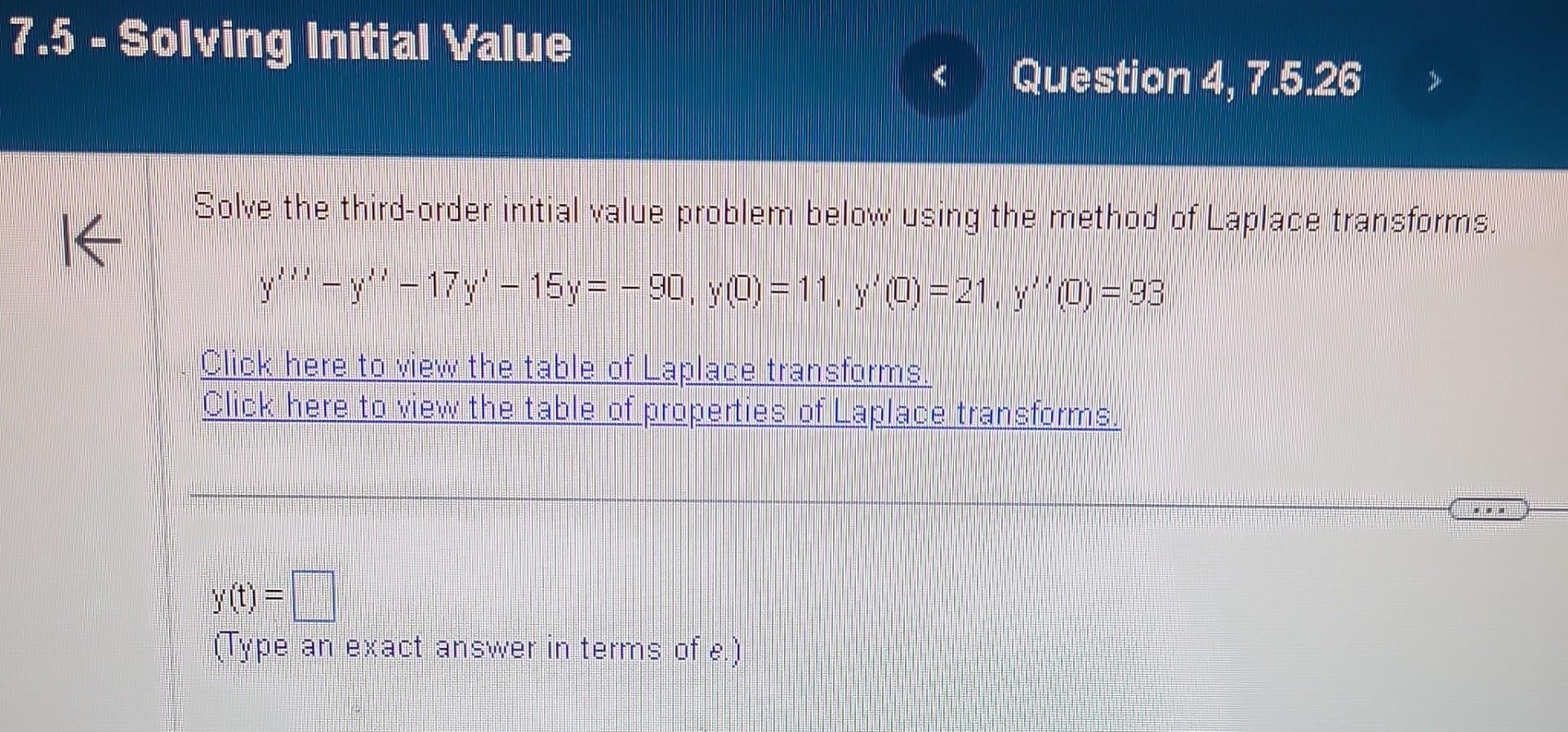 Solve the third-order initial value problem below | Chegg.com