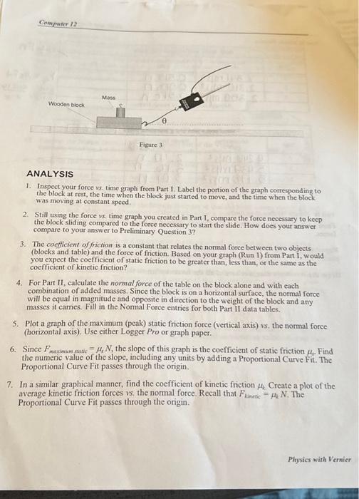 Solved Part III Kinetic FrictionANALYSIS 1. Inspect your | Chegg.com