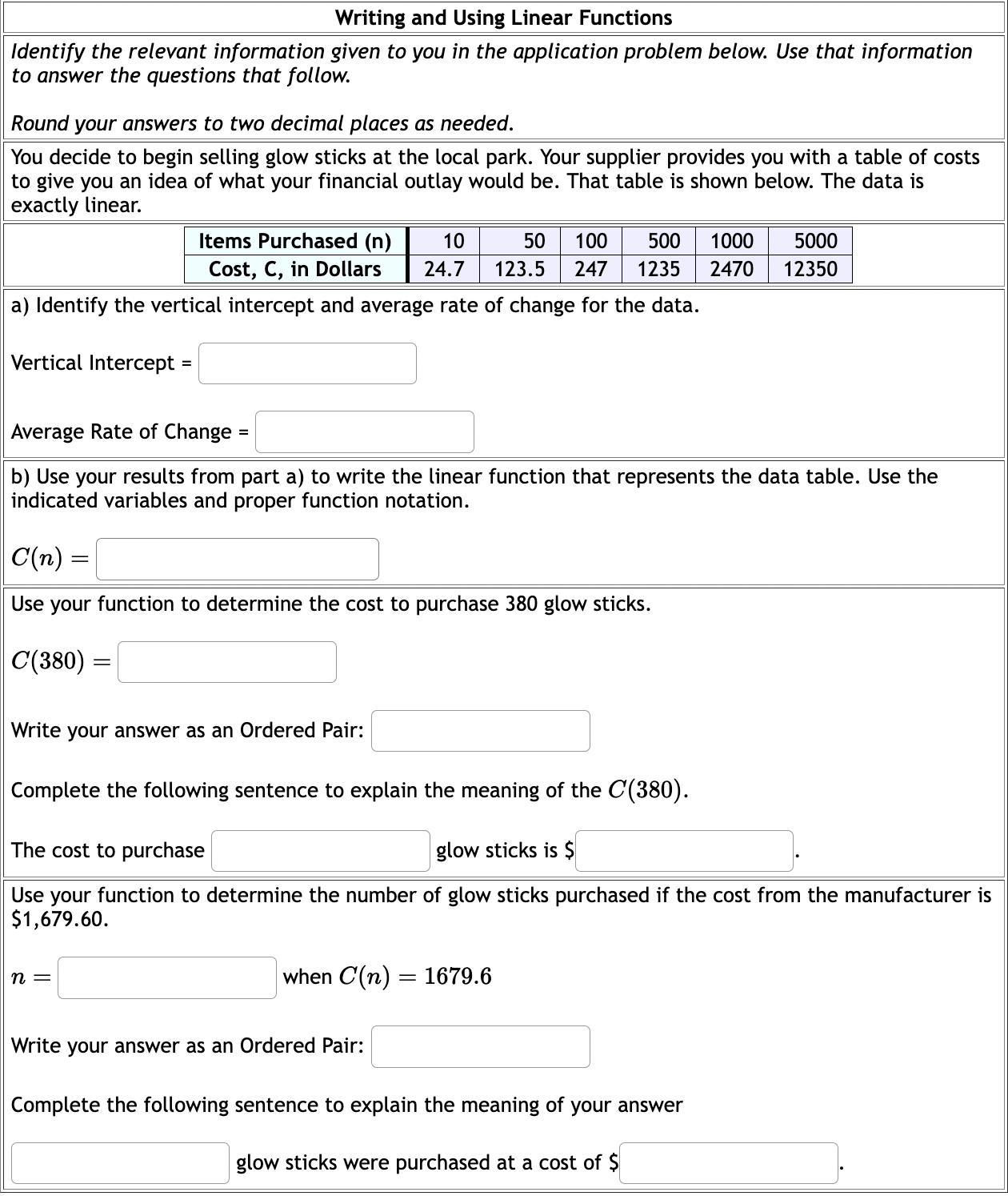 Solved Average Rate of Change =b) ﻿Use your results from | Chegg.com