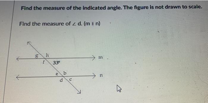 Solved Find the measure of the indicated angle. The figure | Chegg.com