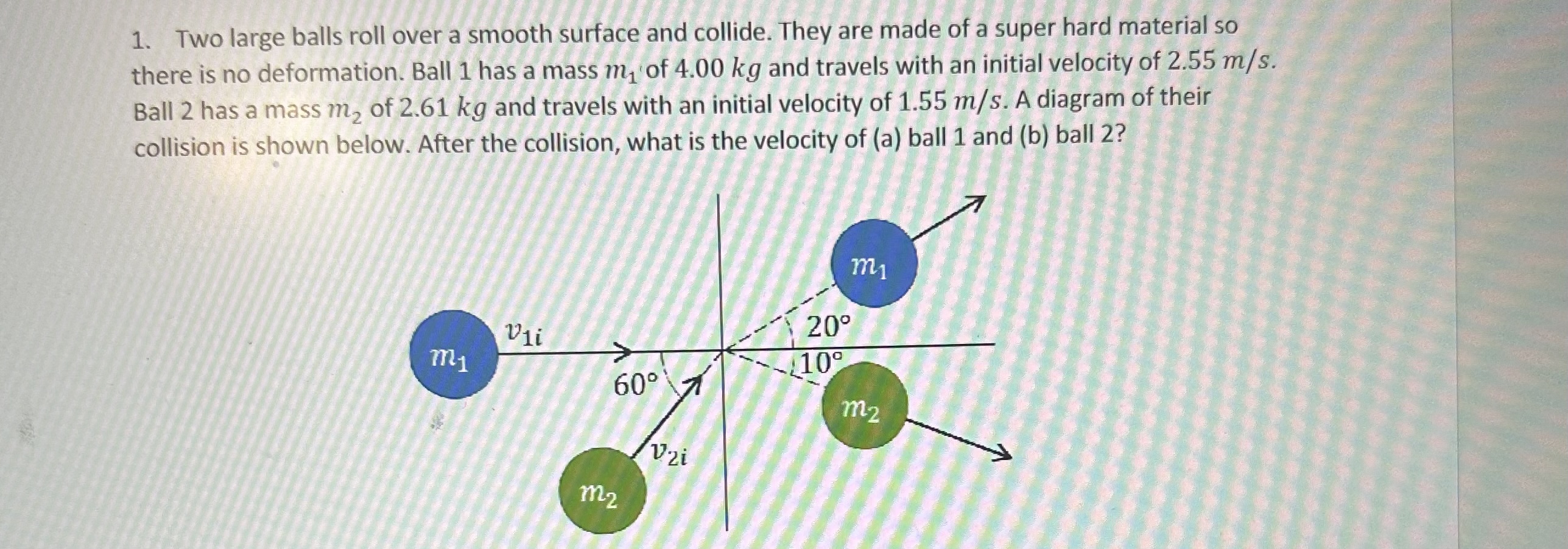 Solved Two large balls roll over a smooth surface and | Chegg.com