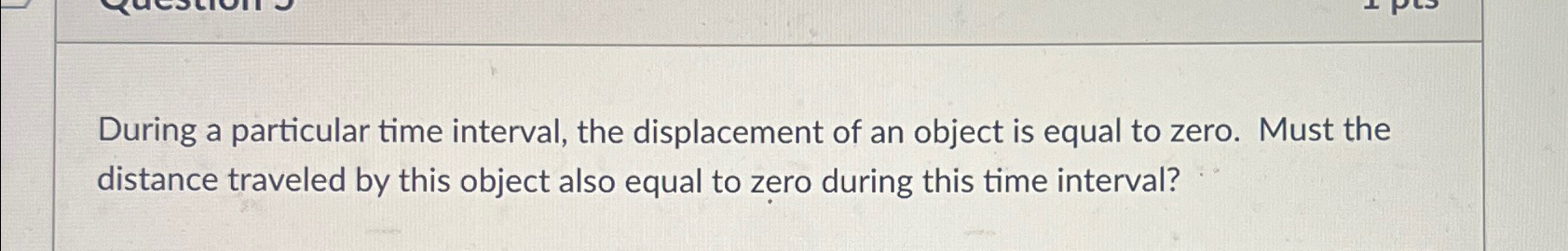 Solved During a particular time interval, the displacement | Chegg.com