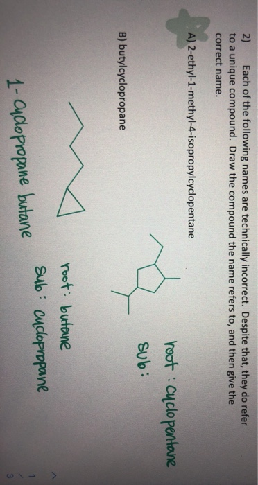 Solved 2) Each of the following names are technically | Chegg.com