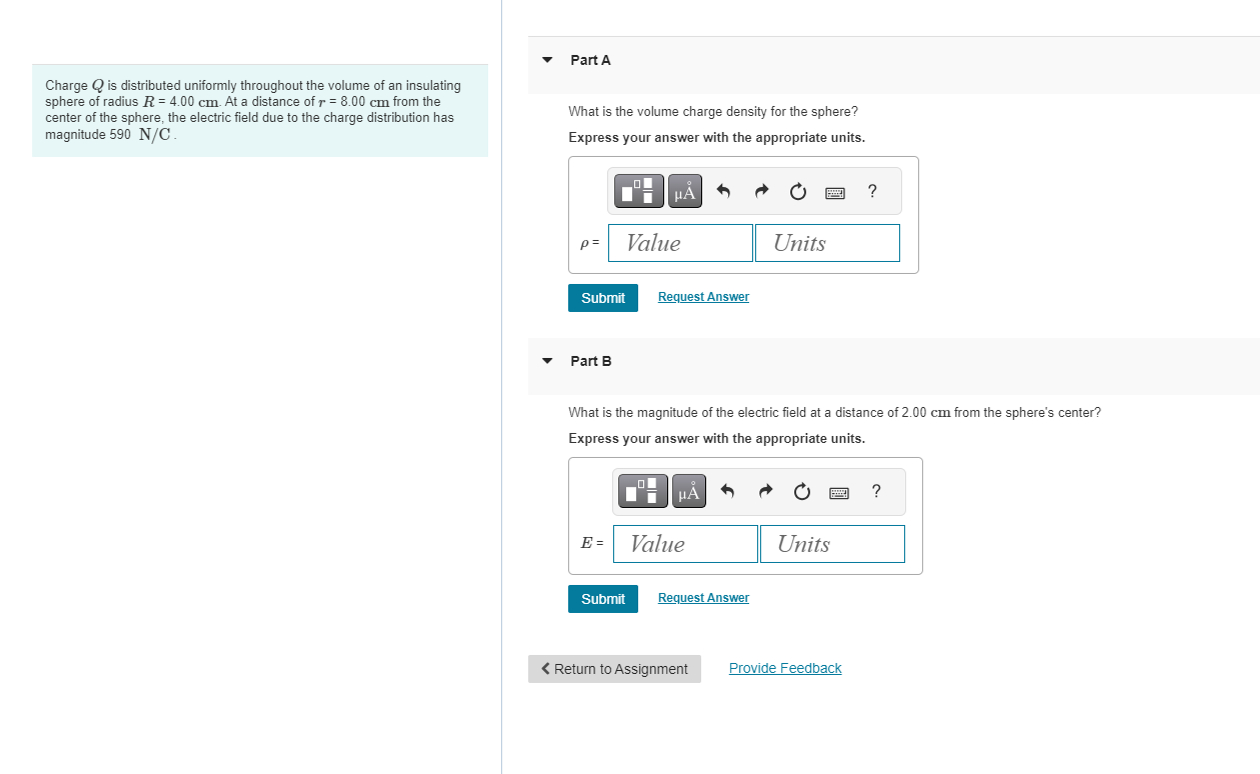 Solved Charge Q ﻿is distributed uniformly throughout the | Chegg.com