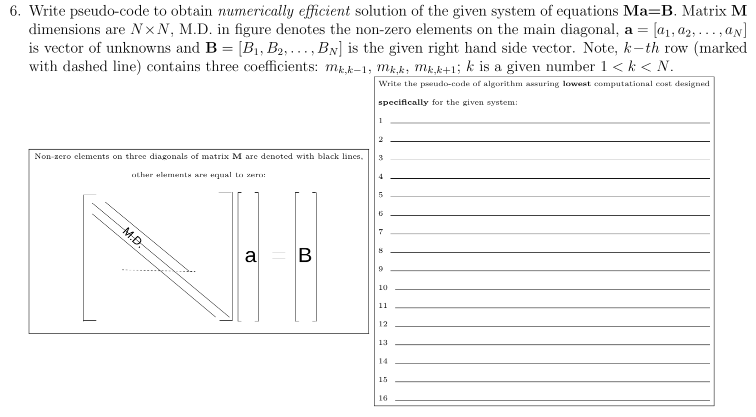 Solved Write Pseudo Code To Obtain Numerically Efficient