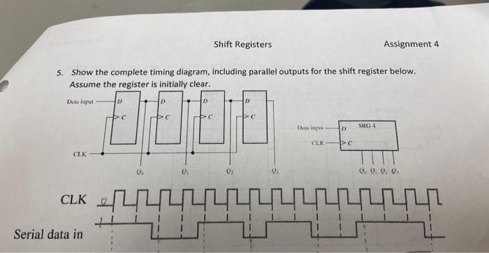 Solved Show the complete timing diagram, including parallel | Chegg.com