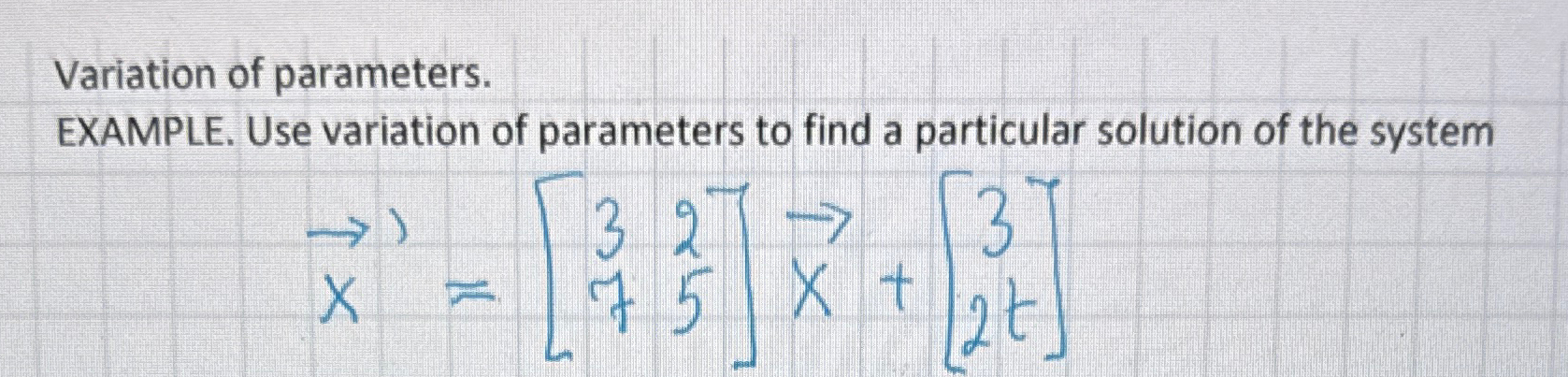 Variation of parameters.EXAMPLE. Use variation of | Chegg.com