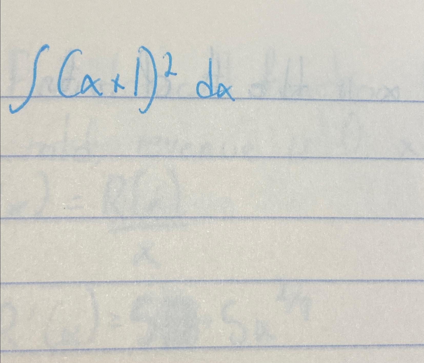 Solved ∫﻿﻿(x+1)2dx | Chegg.com