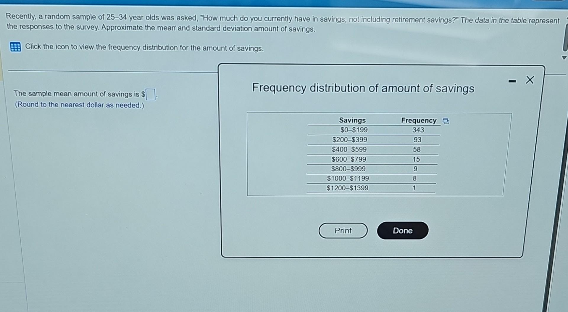 Solved Recently, a random sample of \\( 25-34 \\) year olds | Chegg.com