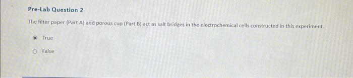 Solved The filter paper (Part A) and porous cup (Part B) act | Chegg.com