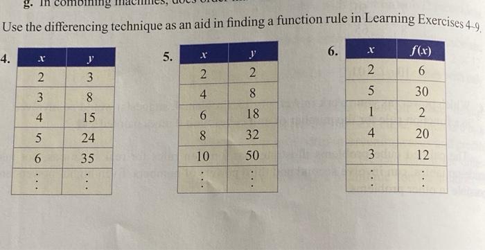 Solved g. In חומוסוחר Use the differencing technique as an | Chegg.com