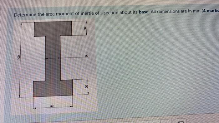 Solved Determine the area moment of inertia of l-section | Chegg.com