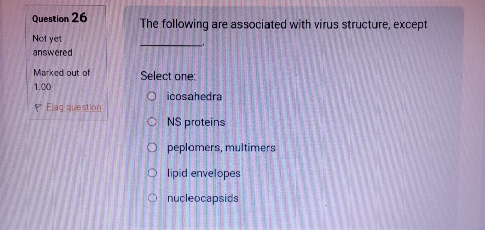 Solved Question 26The following are associated with virus | Chegg.com