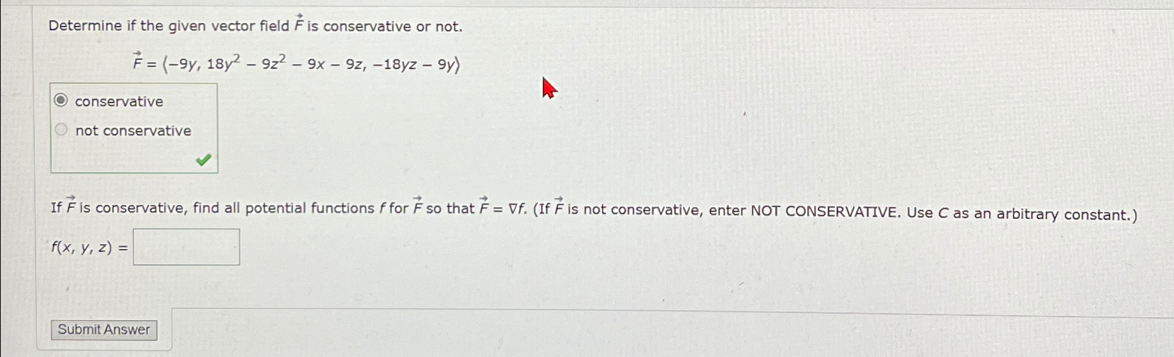 Solved Determine if the given vector field vec(F) ﻿is | Chegg.com