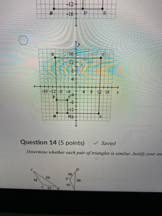 Solved Question 13 (5 points) Graph the image of the figure | Chegg.com