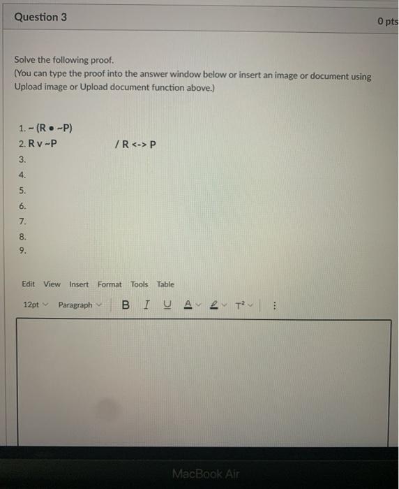 Solve the following proof. (You can type the proof | Chegg.com