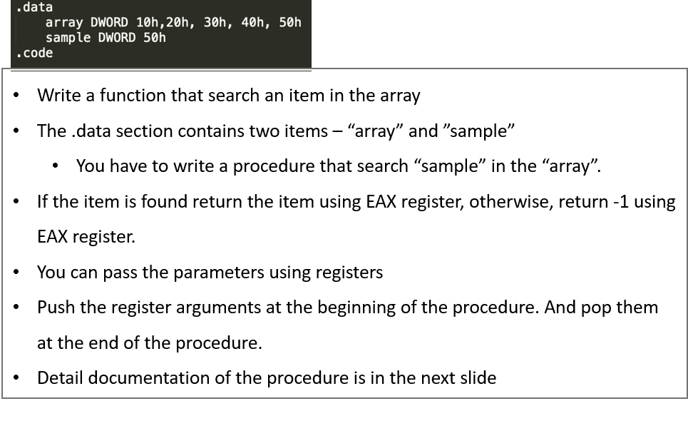 Solved Write a function that search an item in the arrayThe | Chegg.com Solved Write a function that search an item in the arrayThe | Chegg.com