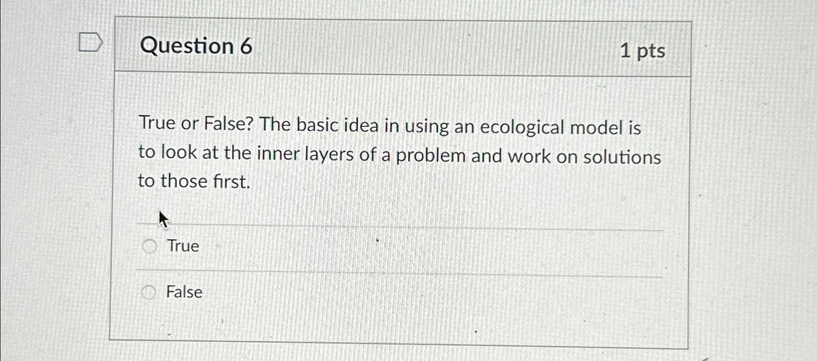 Solved Question 61 ﻿ptsTrue or False? The basic idea in | Chegg.com
