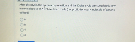 Solved After glycolysis, the preparatory reaction and the | Chegg.com