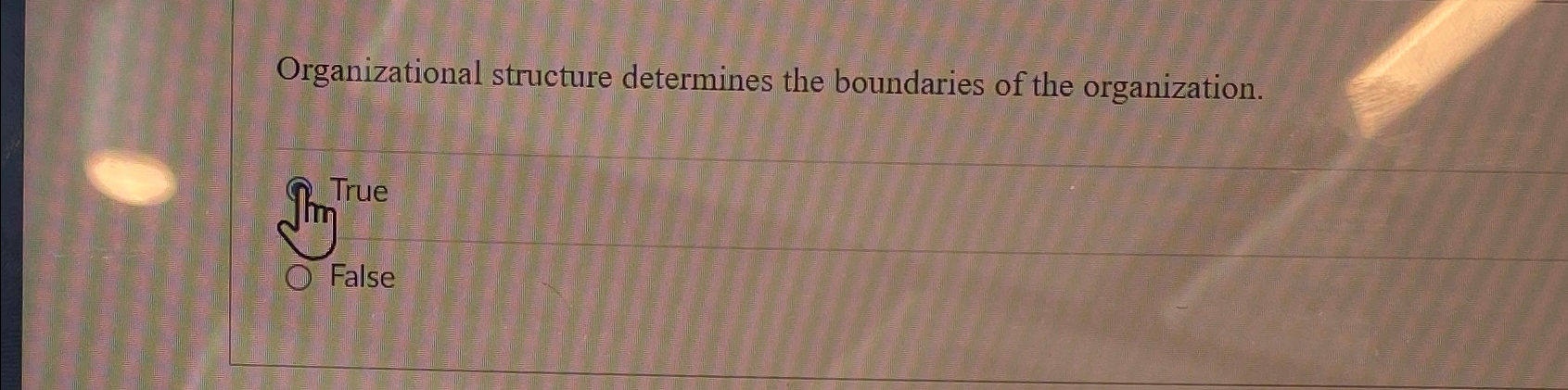 Solved Organizational structure determines the boundaries of | Chegg.com