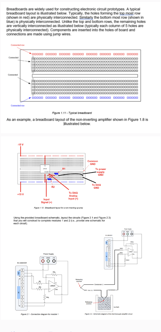 breadboard layout is illustrated below. Typically, | Chegg.com