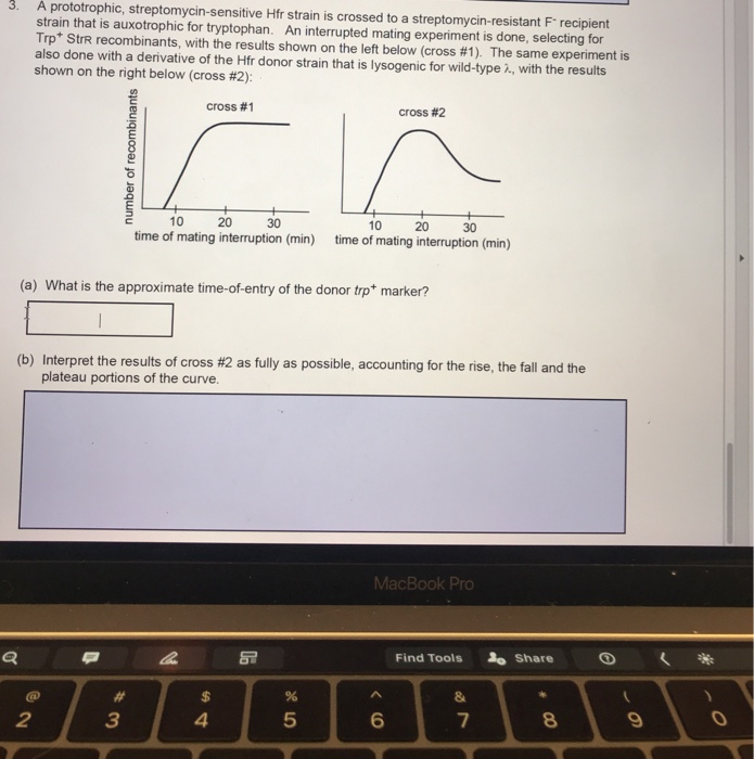 Solved 3. A prototrophic, streptomycin-sensitive Hfr strain | Chegg.com