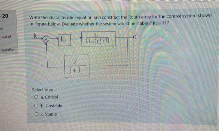Solved 20 Write the characteristic equation and construct | Chegg.com