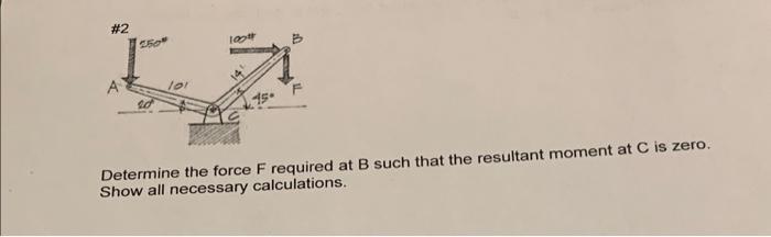 Solved Determine the force F required at B such that the | Chegg.com