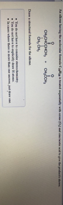 Solved An alkene having the molecular formula C10H20 is | Chegg.com