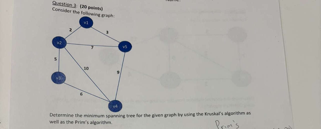 Solved Question 3 20 ﻿pointsconsider The Following 