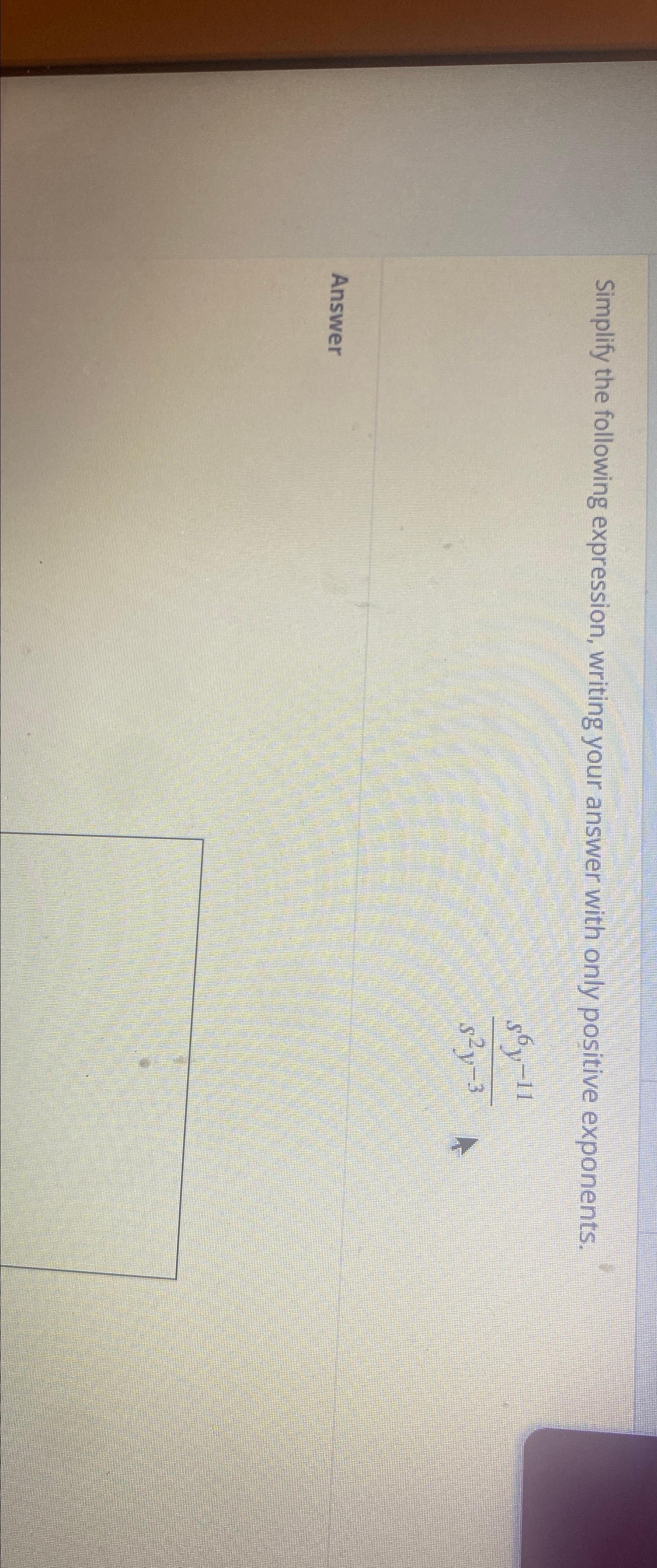 Solved Simplify the following expression, writing your | Chegg.com