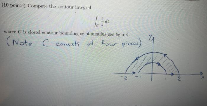 Solved (10 points) Compute the contour integral ds where C | Chegg.com