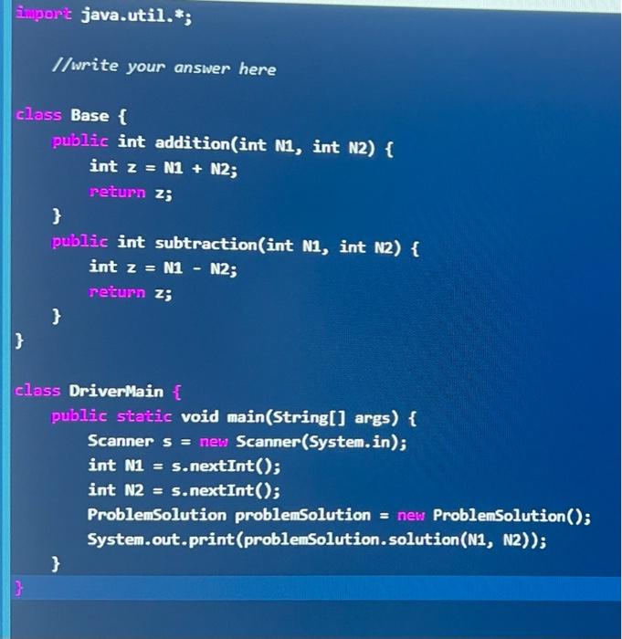 Solved in JAVA only please. some code has been | Chegg.com