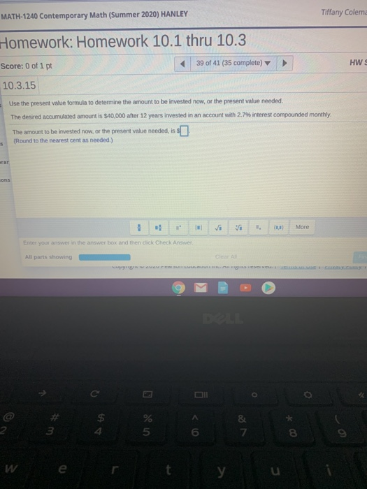 Solved MATH-1240 Contemporary Math (Summer 2020) HANLEY | Chegg.com