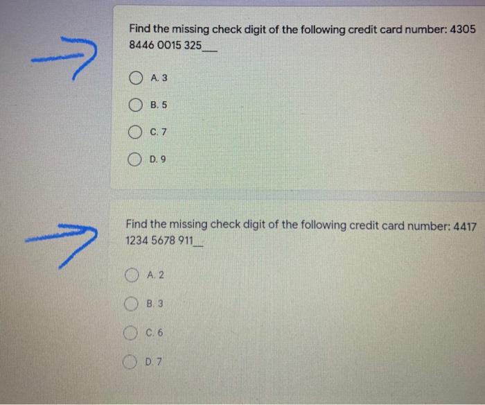 Solved ㅋ Find the missing check digit of the following | Chegg.com