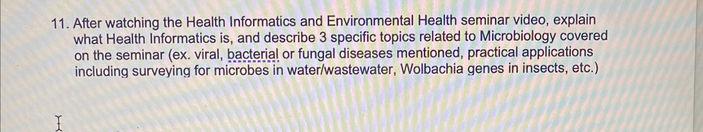Solved After watching the Health Informatics and | Chegg.com