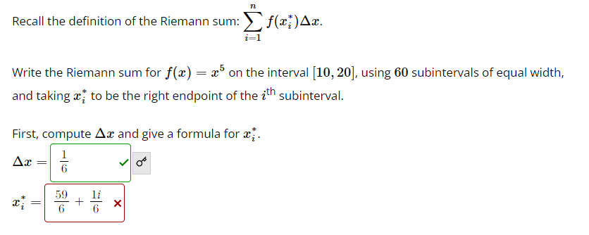 Solved Recall the definition of the Riemann sum: | Chegg.com