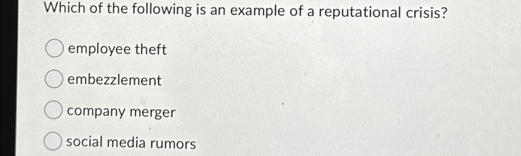 Solved Which of the following is an example of a | Chegg.com
