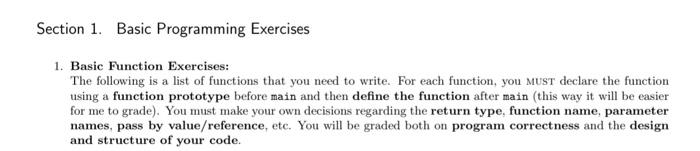 Solved Section 1. Basic Programming Exercises 1. Basic | Chegg.com