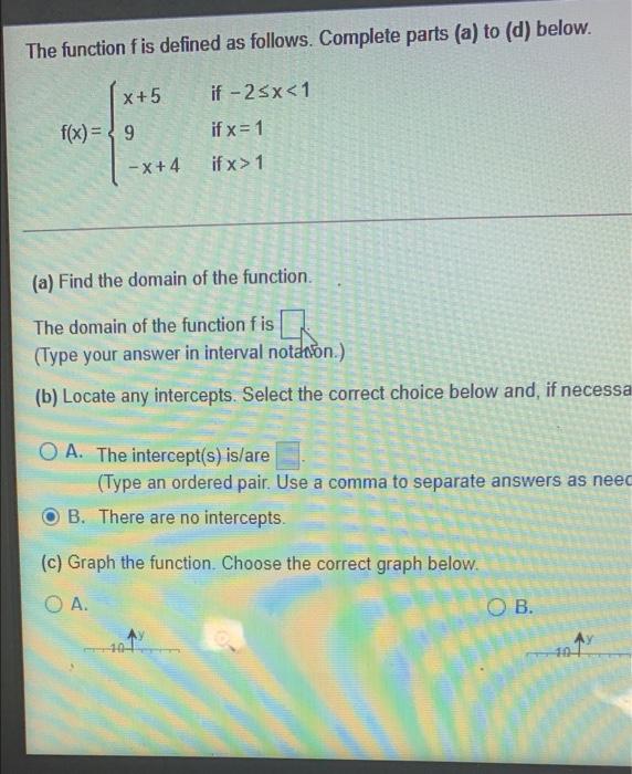 Solved The function fis defined as follows. Complete parts | Chegg.com