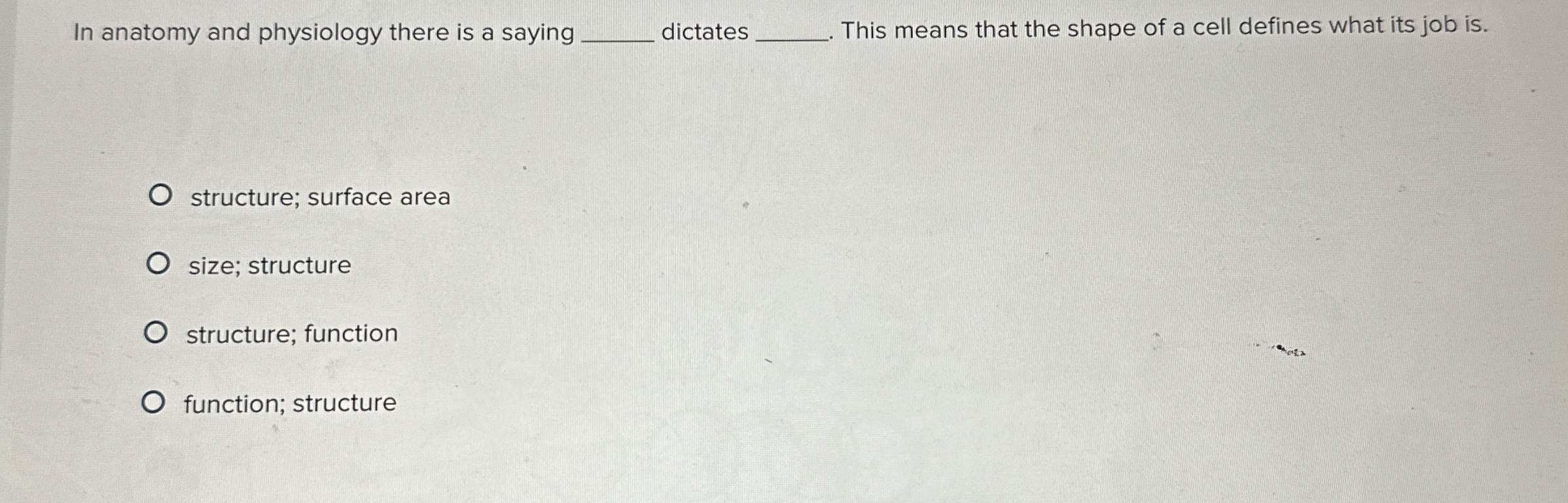 Solved In anatomy and physiology there is a | Chegg.com