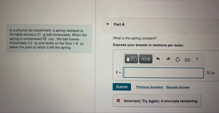 Solved In a physics lab experiment, a spring clamped to the | Chegg.com