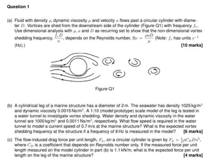 Solved Topic : Fluid Mechanics Solve question 1 (a) and (b) | Chegg.com
