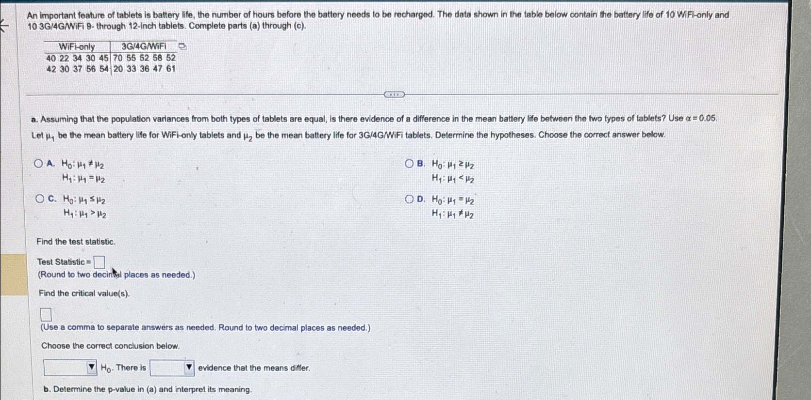 Solved 103G4GN ﻿WiFI 9 - ﻿through 12-inch tablets. Complete | Chegg.com
