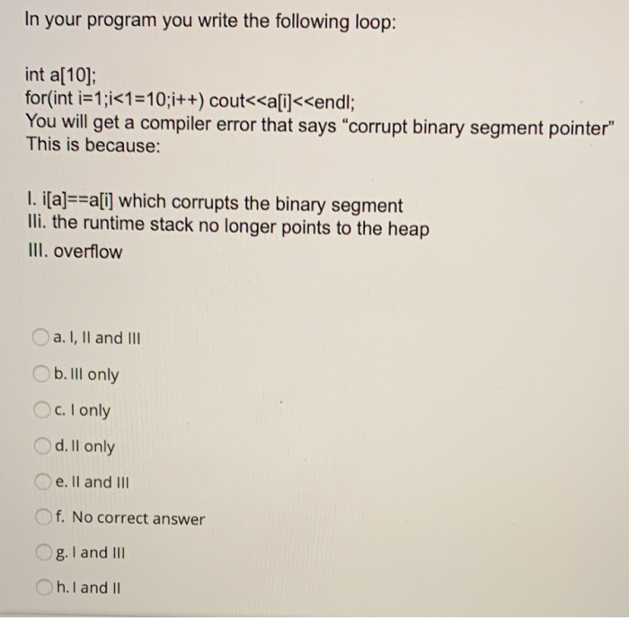 Solved In Your Program You Write The Following Loop Int
