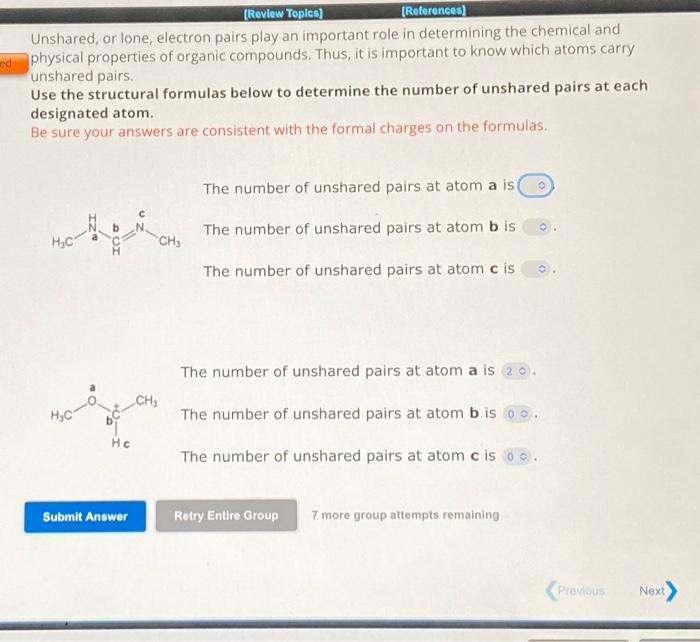 Solved unshared pairs. Use the structural formulas below to | Chegg.com